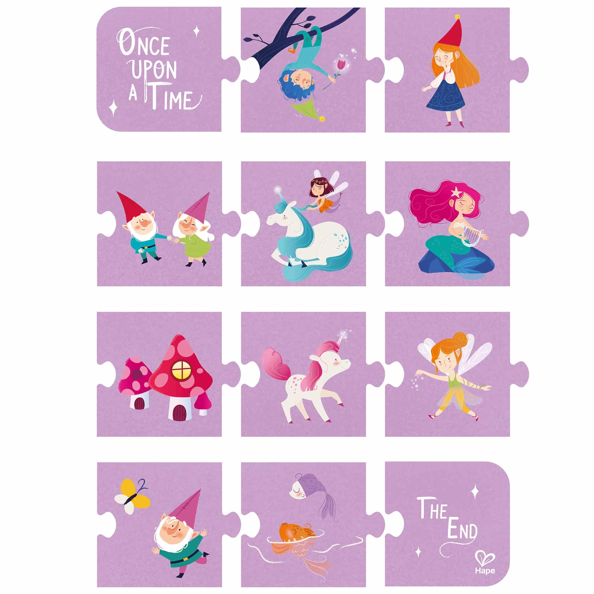 Puzzle pentru copii Zane (4 in 1) si joc storytelling - Mara and Tom