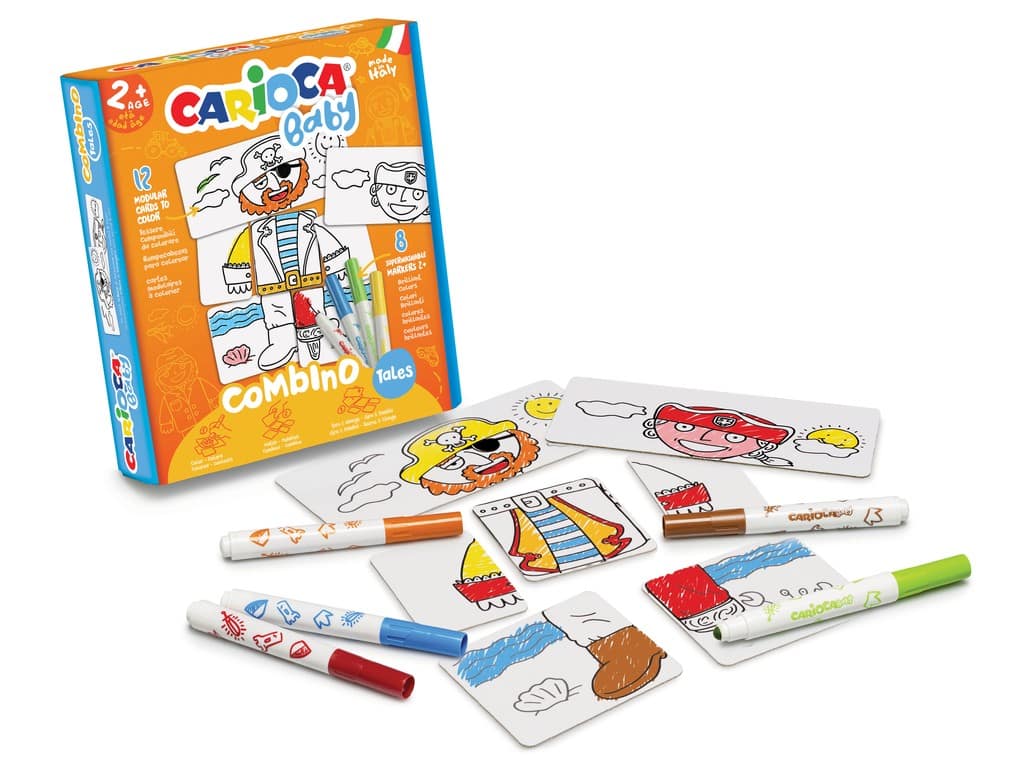 Set creativ de colorat, Carioca Baby 2+ Tales - Mara and Tom