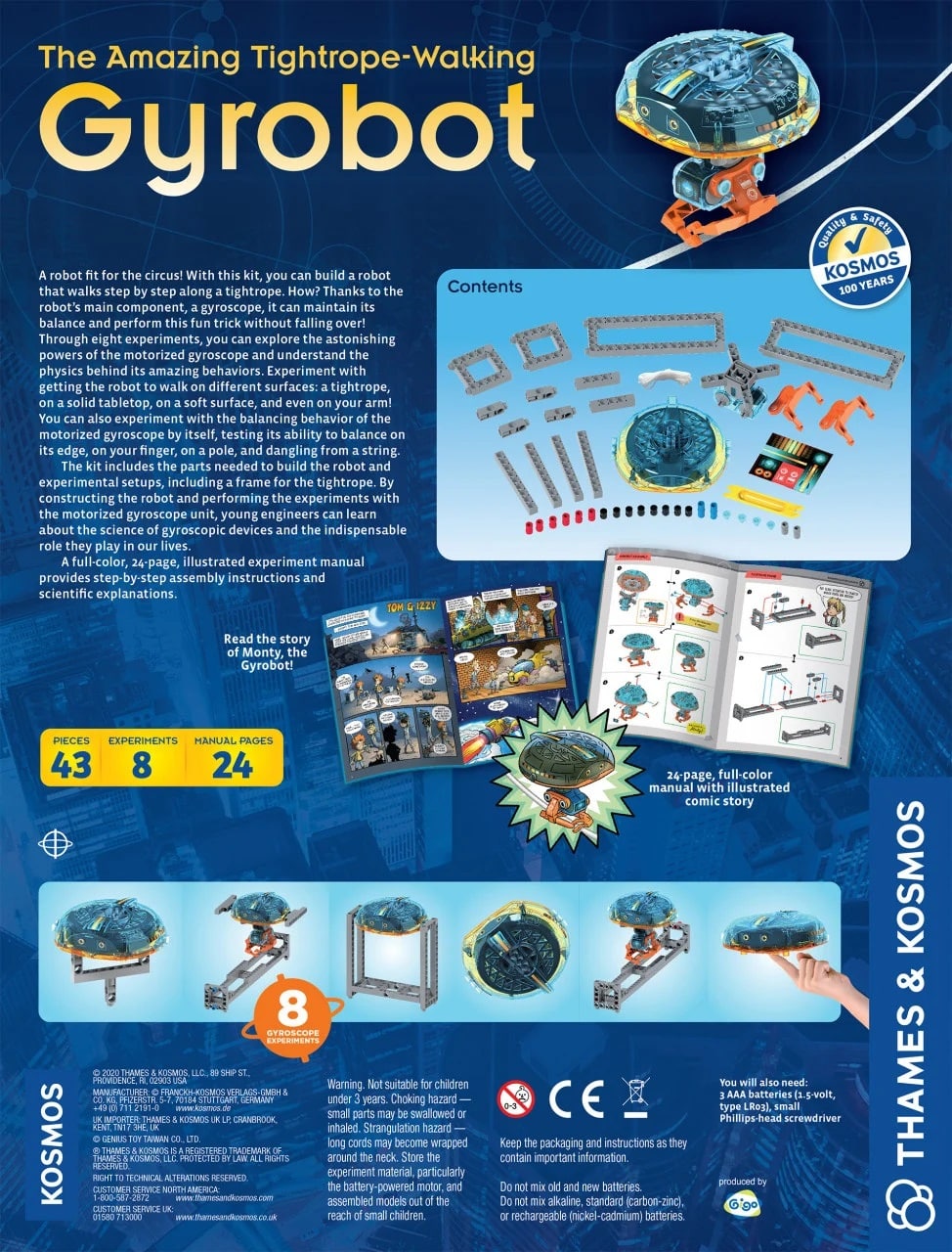 Kit STEM, Gyrobot, KOSMOS - Mara and Tom